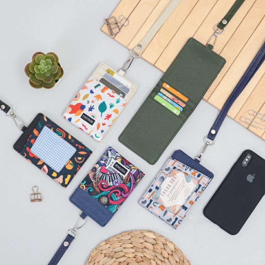 Dompet Kartu ID Card Holder dengan Name Tag dan Tali Gantung-Dompet Motif