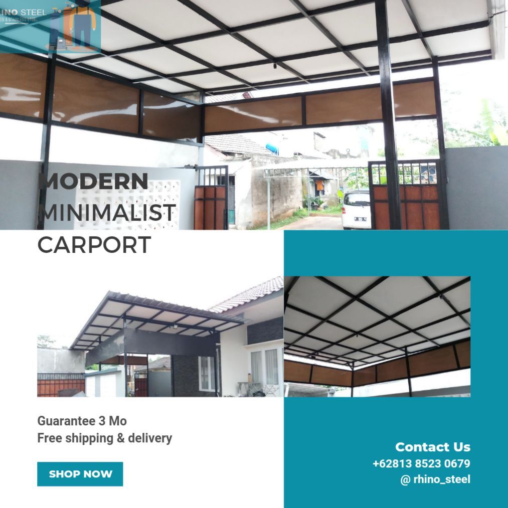 Kanopi Minimalis Inc Plafond GRC-Rhino Steel