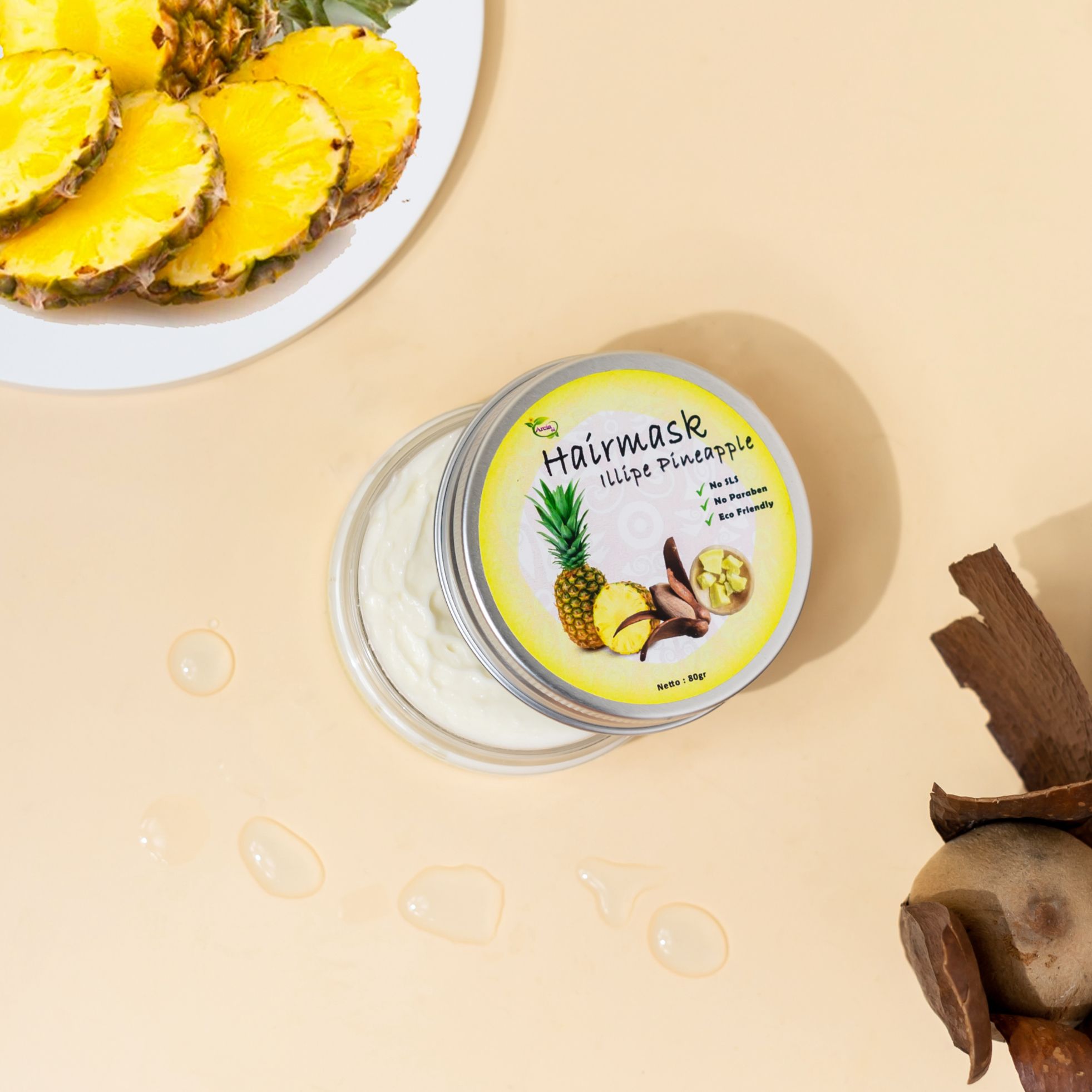 Illipe Pineapple Hair Mask-Arcia Oil
